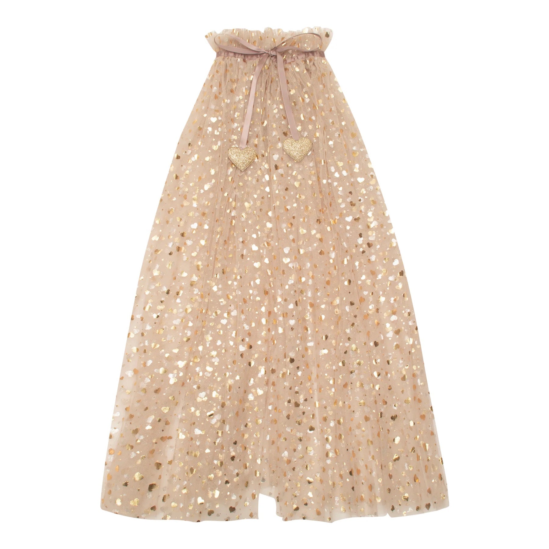 Gold Heart Print Cape – Little General Kids
