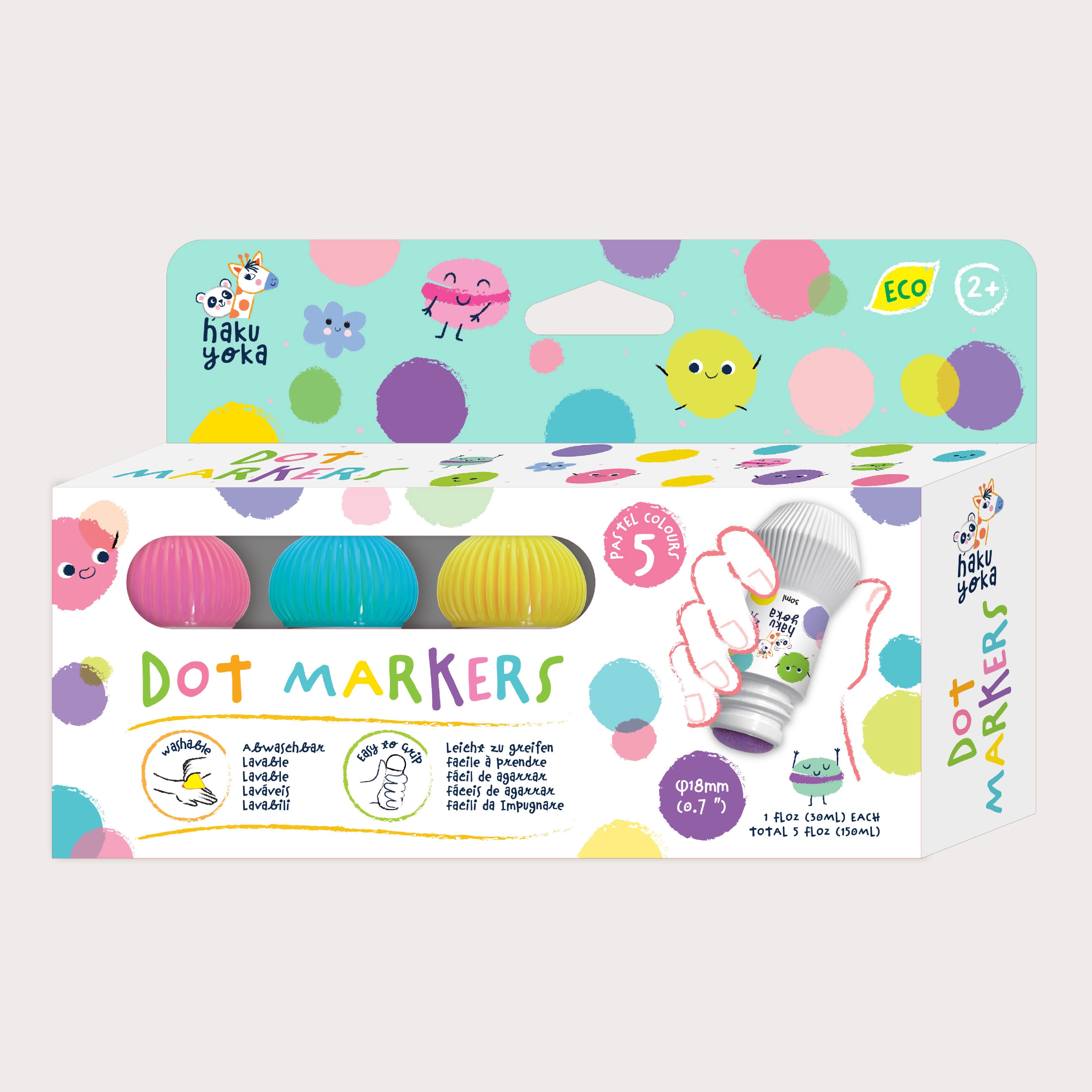 Dot Markers / 5 Pack Pastel – Little General Kids